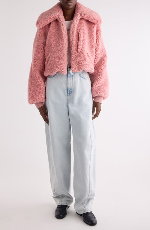 GIVENCHY Crop Faux Shearling Bomber Jacket
